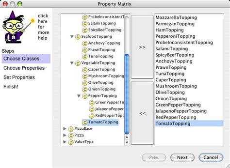 63 Property Matrix Wizard Class Selection Page Download Scientific
