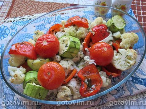 Овощи в духовке запеченные в рукаве для выпечки Рецепт с фото