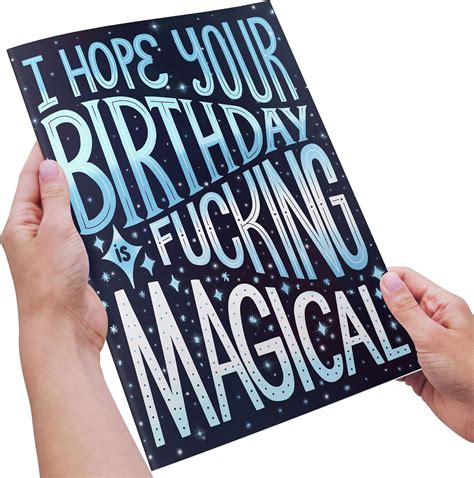 Tarjeta de felicitación de cumpleaños para él o ella para adulto con texto en inglés I Hope