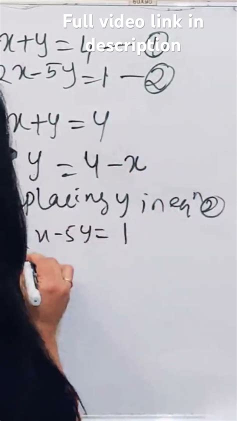 substitution method maths twovaroableequations solution