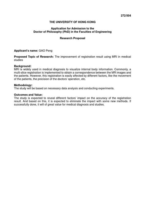 Phd Research Proposal Template