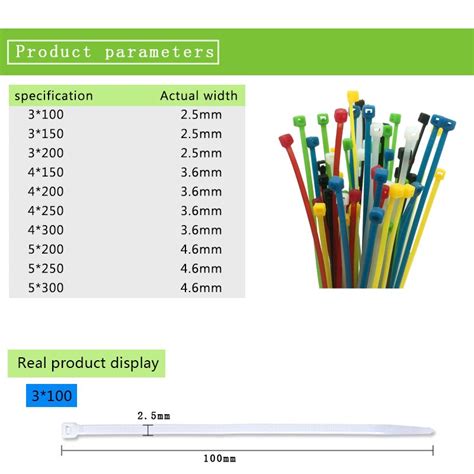 Self Locking Plastic Nylon Wire Cable Zip Ties 100 Grandado