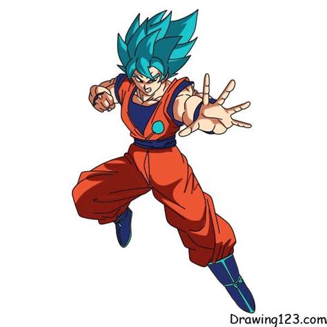 How To Draw A Dragon Ball Z Goku Step By Step