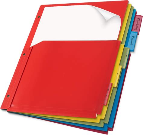 Amazon Com Mr Pen Expanding Binder Dividers With Pockets And Tabs Tabs Colorful Dividers