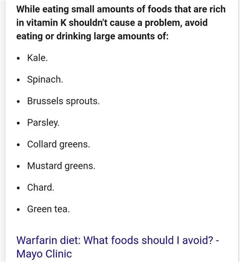 Vitamin K Foods To Avoid With Warfarin At Benjamin Uchida Blog