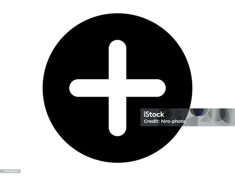 Illustration Of Plus Mark Stock Illustration Download Image Now Circle Cut Out Design Istock