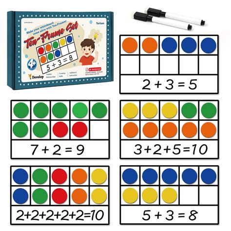 Buy Torlam Giant Magnetic Ten Frame Set Math Manipulatives For