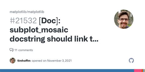 Doc Subplotmosaic Docstring Should Link To The Tutorial · Issue 21532 · Matplotlib
