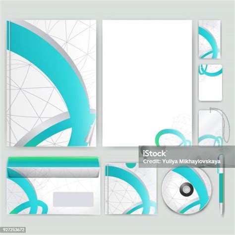 색 요소와 기업의 정체성 템플릿입니다 벡터 Brandbook 보고서 및 지침에 대 한 회사 비즈니스 스타일 추상적인 패턴 테마 일러스트 편지지 서식 파일입니다 곡선에 대한