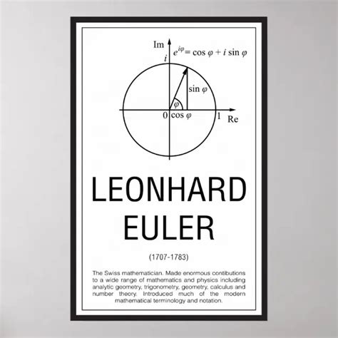 Leonhard Euler Poster Zazzle