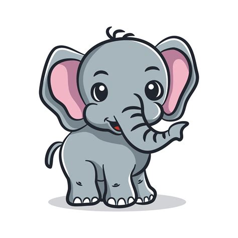 Cute Elephant Vector 21769128 Vector Art At Vecteezy
