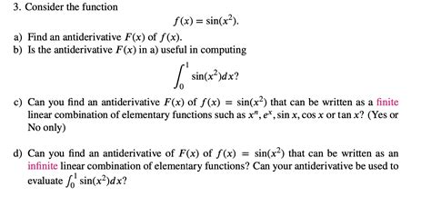 Solved Consider The Function F X Sin X A Find An Chegg Com