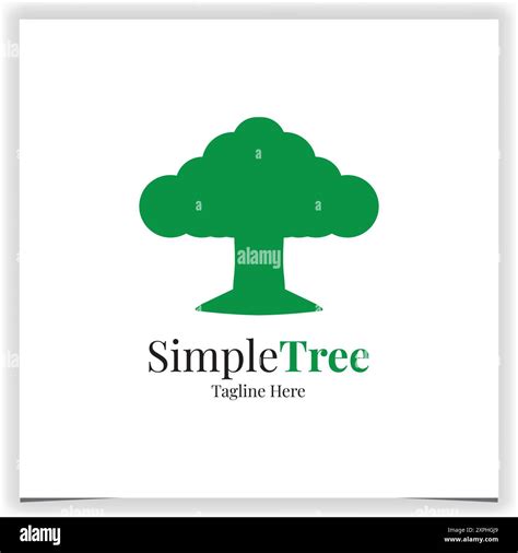 Simple Tree Flat Design Vector Template Stock Vector Image And Art Alamy