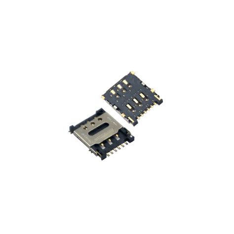 Nano Sim Card Connector Pin Flip Type Metal Body Ct Eteily