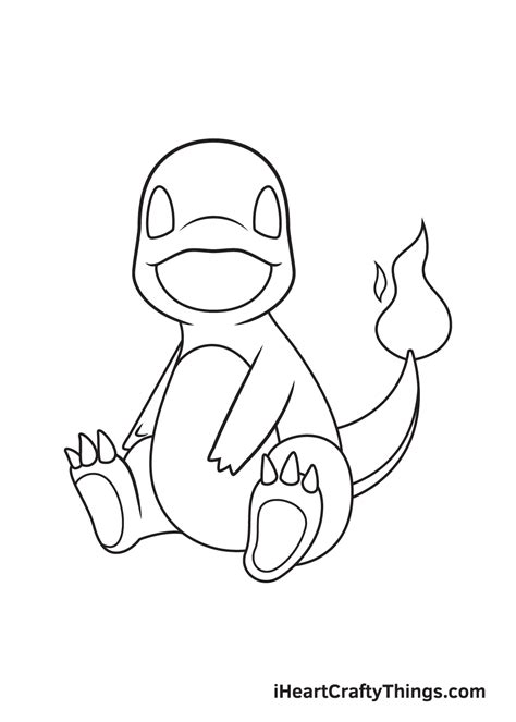 Charmander Drawing How To Draw Charmander Step By Step