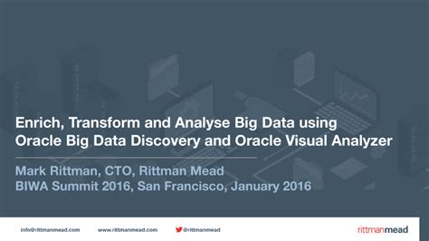 Biwa2016 Enrich Transform And Analyse Big Data Using Oracle Big Data Discovery And Oracle