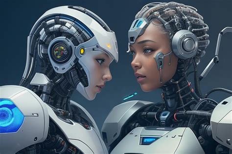 Premium Photo Cyborg Robot D Render Robotic Process Automation Rpa Data Analysis In Server