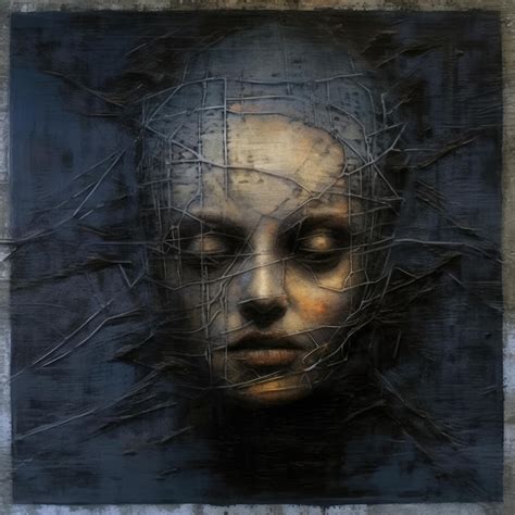 Premium Ai Image Face Chains Dark Fantasy Game Tattoo Sticker Album
