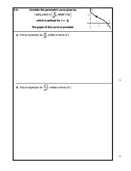 Calc BC Test Ver3 Unit 11 Parametric And Polar By Emily P K TPT