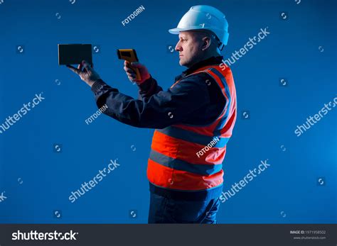 Man Barcode Reader Box Man Hard Stock Photo Shutterstock