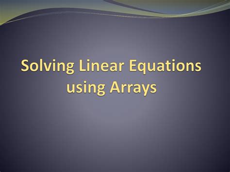 PPT Engineering Applications For Vectors Matrices PowerPoint Presentation ID