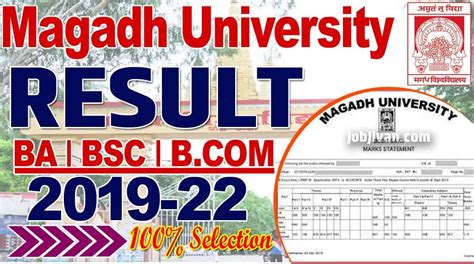 Magadh University Part 3 Result 2023 Session 2019 2022 Check