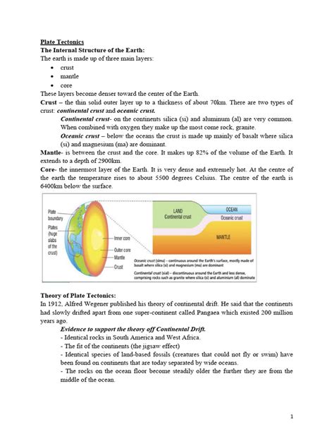 Geography Notes 1 Plates Weathering Mass Wasting Fluvial Processes