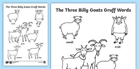 Coloring Pages 3 Billy Goats Gruff Troll