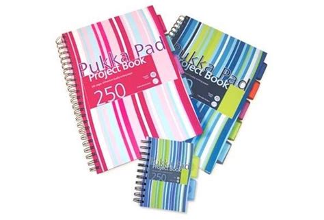 A5 Striped Hardback Project Book 250 Pages Ial Malta