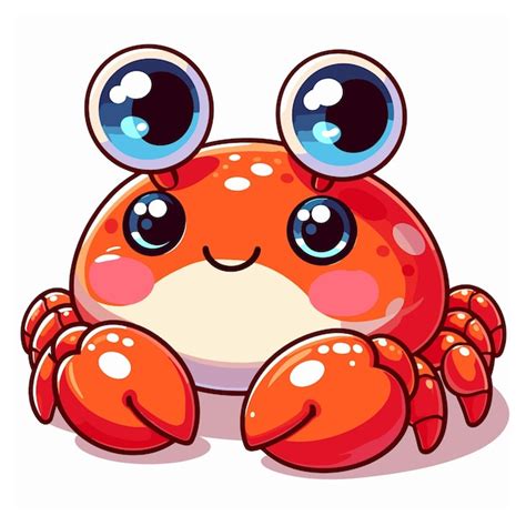 Premium Vector Cute Crab Vector On White Background