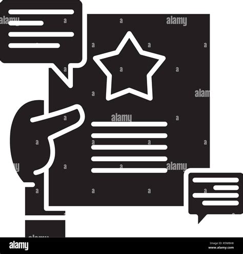 Recommendations Black Icon Vector Sign On Isolated Background Recommendations Concept Symbol