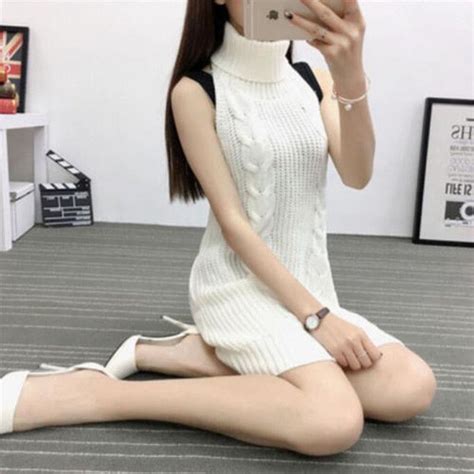Virgin Killer Sweater Knit Turtleneck Anime Cosplay Kawaii Babe