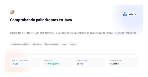 Dominando La Comprobación De Palíndromos En Java Labex