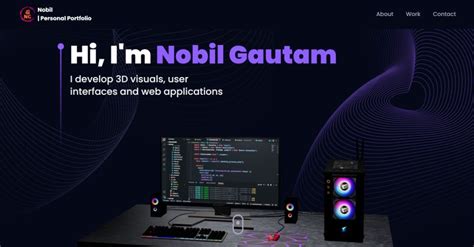 Nobil Gautam On Linkedin Webdevelopment Reactjs Tailwindcss Threejs Portfolio 10 Comments