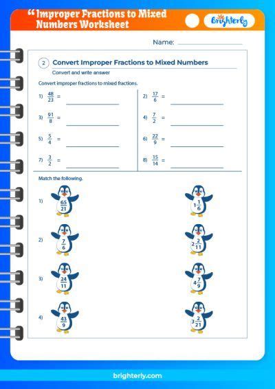 Mixed Numbers To Improper Fractions Worksheets 15 Worksheets Library