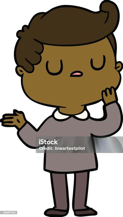 Pria Kartun Bertanyatanya Ilustrasi Stok Unduh Gambar Sekarang