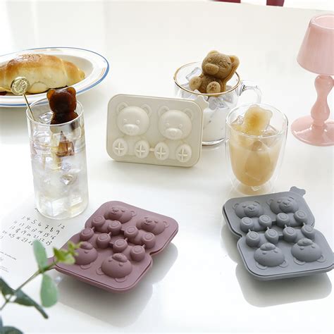 쏠풀 실리콘 곰돌이 얼음틀 귀여운 캐릭터 아이스 몰드 2p4p 택1 위시버킷