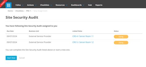 Using Checklist Create Link Folio Help Centre