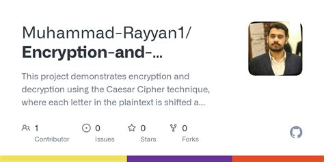 github muhammad rayyan1 encryption and decryption using caeser cipher this project