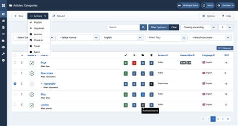Articles Categories Joomla Documentation