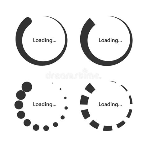 Round Loading Bar Icon Vector Illustration Stock Illustration Illustration Of Download