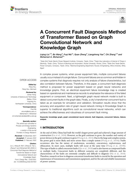 Pdf A Concurrent Fault Diagnosis Method Of Transformer Based On Graph