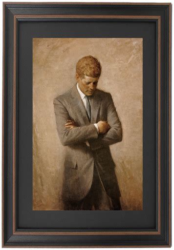 Framed Portrait Of John F Kennedy By Aaron Shikler