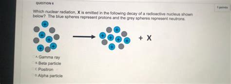Solved Points QUESTION Which Nuclear Radiation X Is Emitted Chegg Com