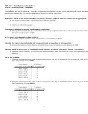 Midterm PracticeTest PDF STA 2023 Introduction To Statistics Practice Midterm Exam Chapters 5
