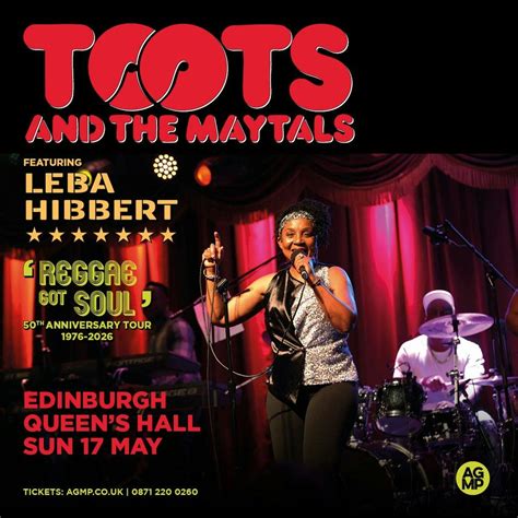 Toots And The Maytals The Queens Hall Edinburgh Sun 17 May 2026