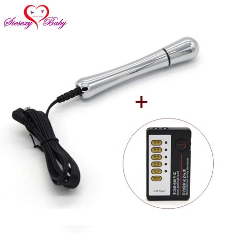 1 Set Stainless Steel Anal Electro Plug With Electric Shock Host And Cable Electro Shock