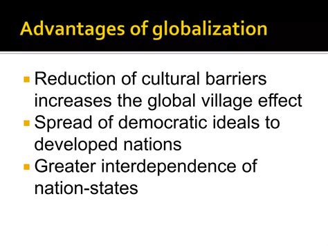 Globalizationadvantages And Disadvantages Pptx