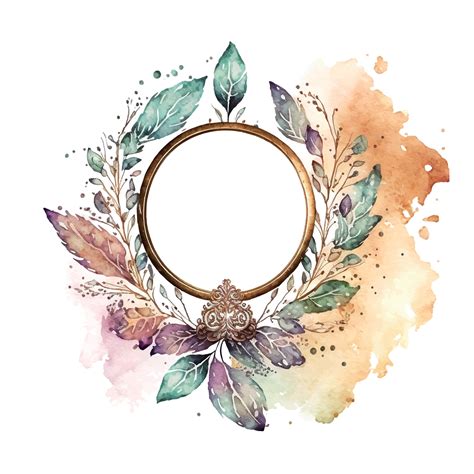 Watercolor Logo Template Floral Logo Flower Branch Wedding Premade