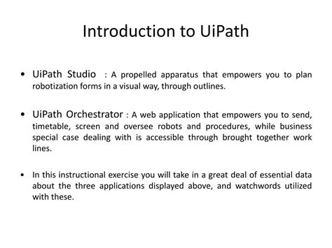 PPT Robotic Process Automation With UiPATH PowerPoint Presentation Free Download ID